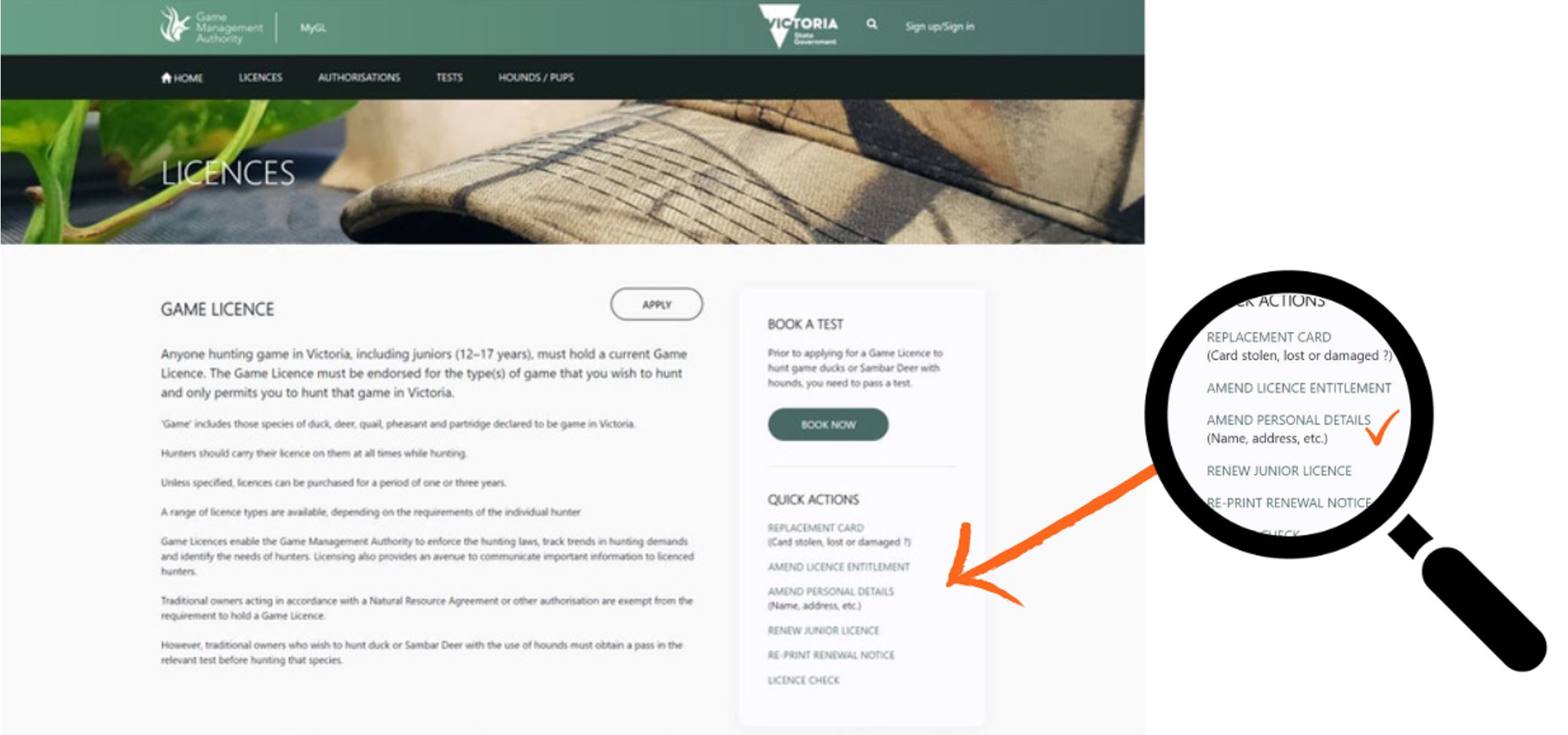 My Game Licence (MyGL) - Game Management Authority